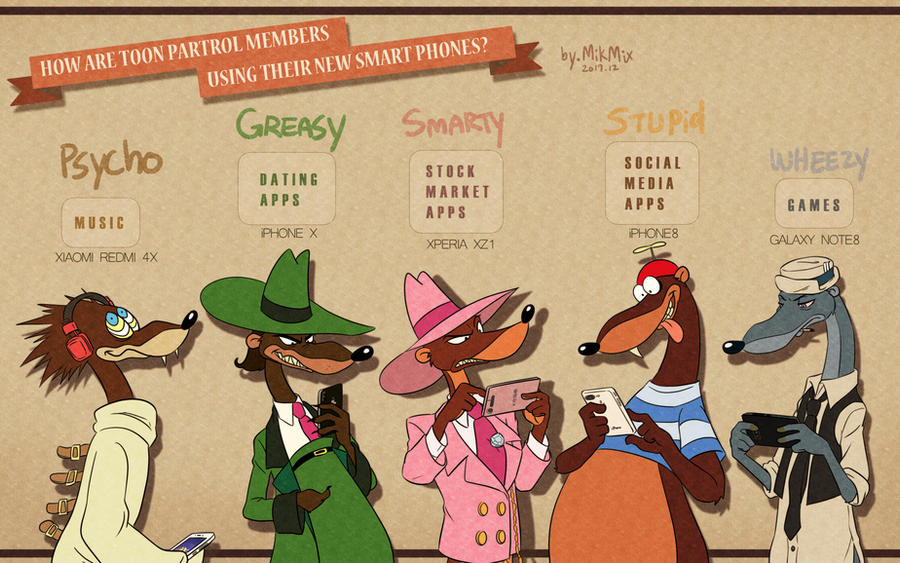 Toon Patrol With Smart Phones By Mikmix On Deviantart