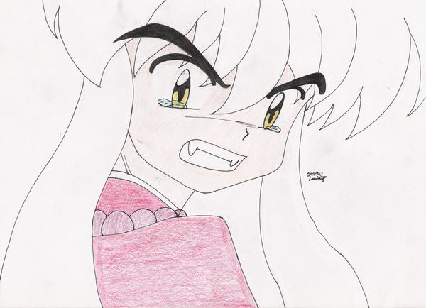 InuYasha, crying? by maakurinohime on DeviantArt