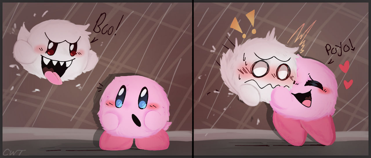 Kirby And Boo By Colorfulwolfytime On Deviantart