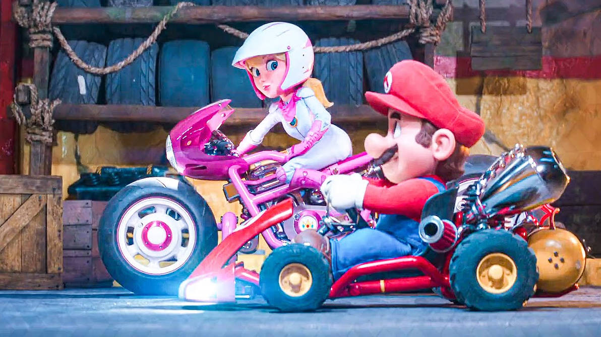 Peach And Mario Mario On Karts By Lightreading2 On Deviantart