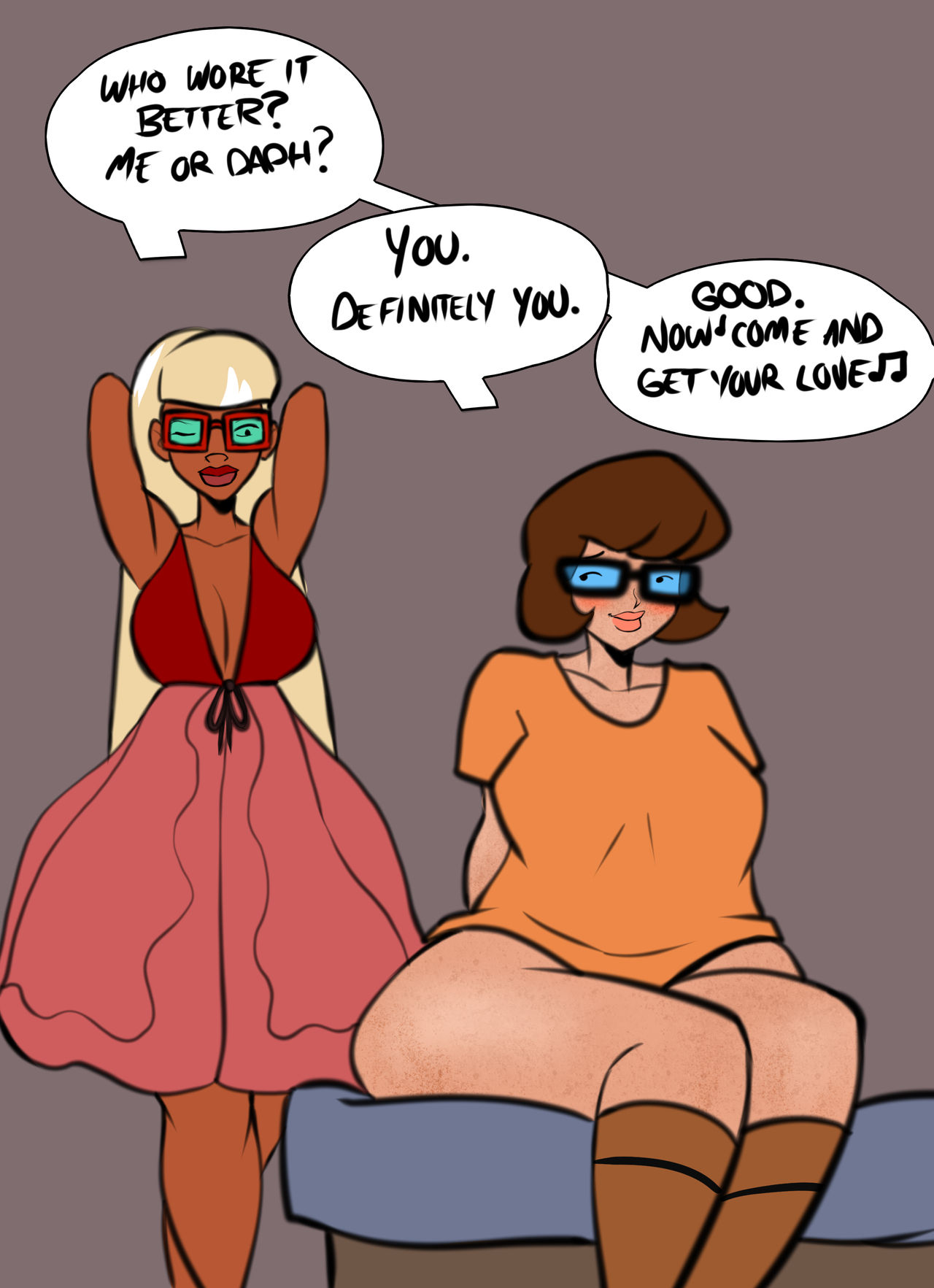 Jokar216 Comm Velma And Cocos Sleepover By Kairithevaleyard On Deviantart