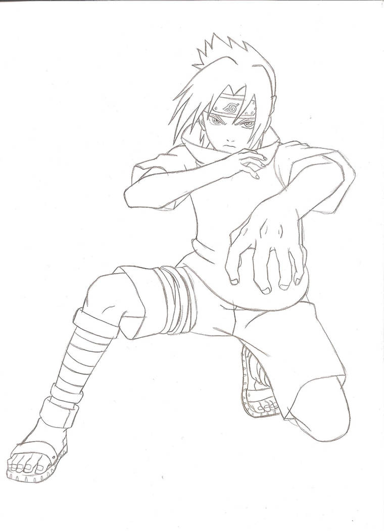 Sasuke Lineart By Kingvegito On Deviantart