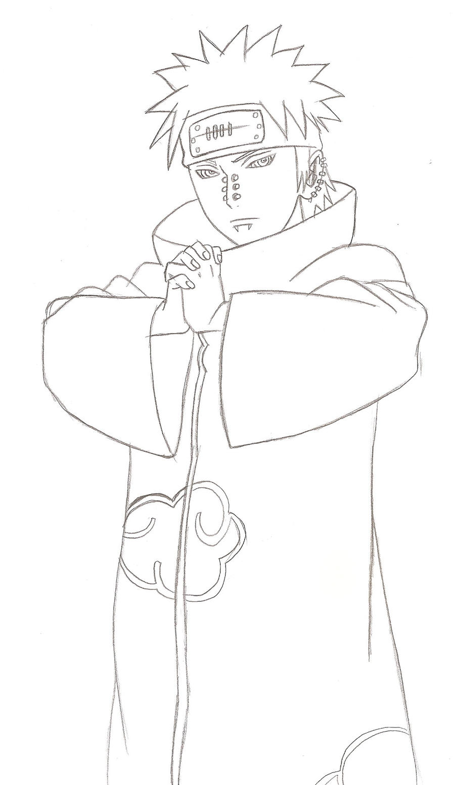 Pain Lineart by kingvegito on DeviantArt Pain Lineart by kingvegito on DeviantArt