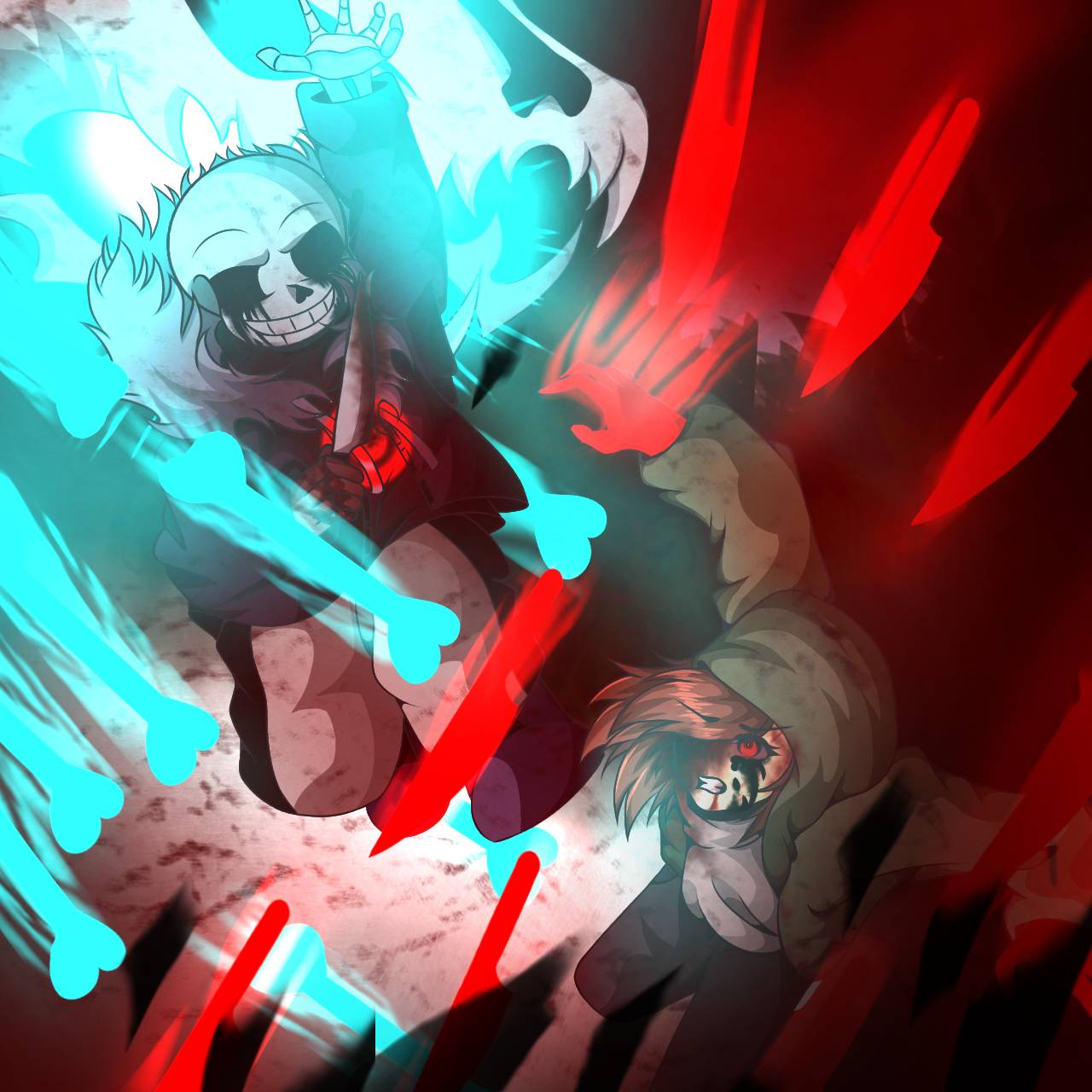 Killer Sans Vs Storyshift Chara By Mysticalcrystal123 On Deviantart