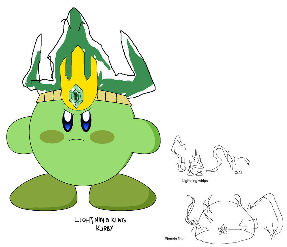 Lightning King Kirby (evolved ability) by redballbomb on DeviantArt Lightning King Kirby (evolved ability) by redballbomb on DeviantArt