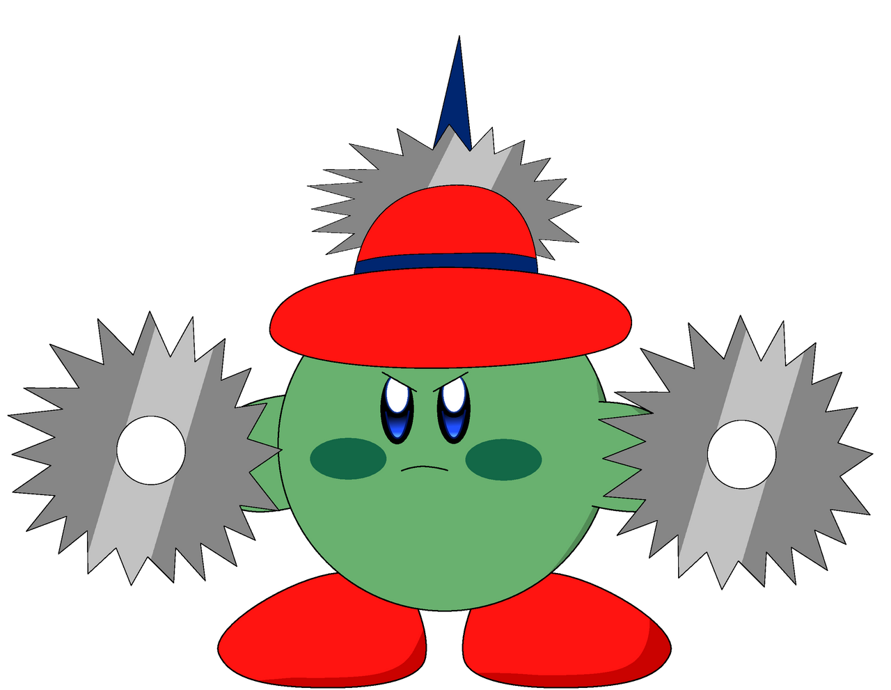 Sawblade Cutter Kirby (evolved ability) by redballbomb on DeviantArt Sawblade Cutter Kirby (evolved ability) by redballbomb on DeviantArt