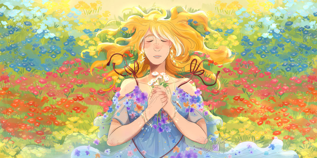 Jolie Fanart Kotlc Field Of Flowers By Eszart On Deviantart