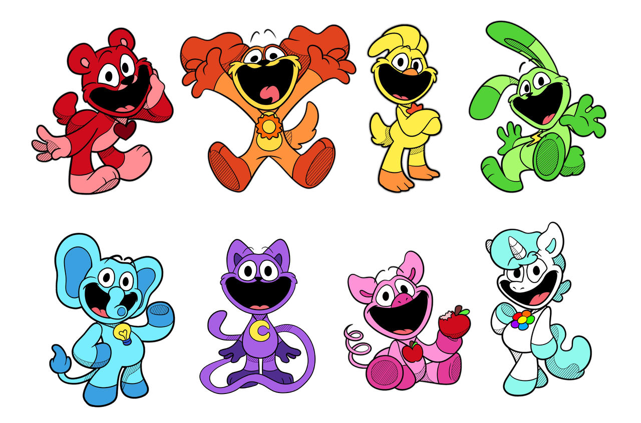 Smiling Critters Color Reversal Eyes By Gameplayer0105 On Deviantart