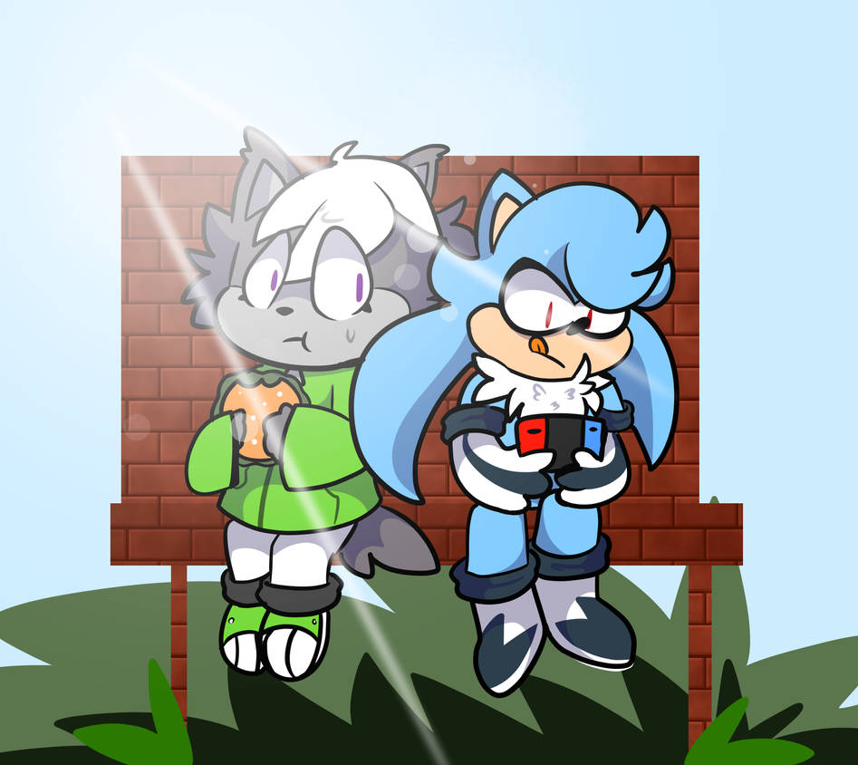 two bros chilling in a bench by PurpleBossDeluxe on DeviantArt two bros chilling in a bench by PurpleBossDeluxe on DeviantArt