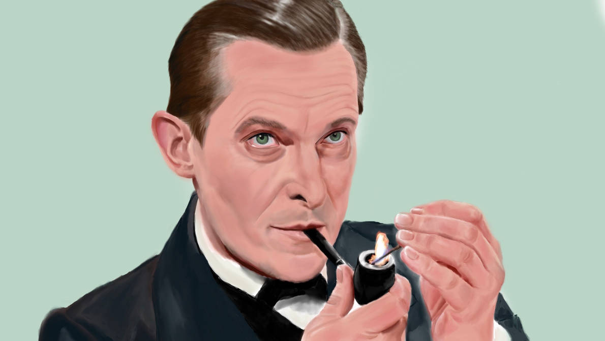 Jeremy Brett As Sherlock Holmes With A Pipe By Bluebizzkitt On Deviantart