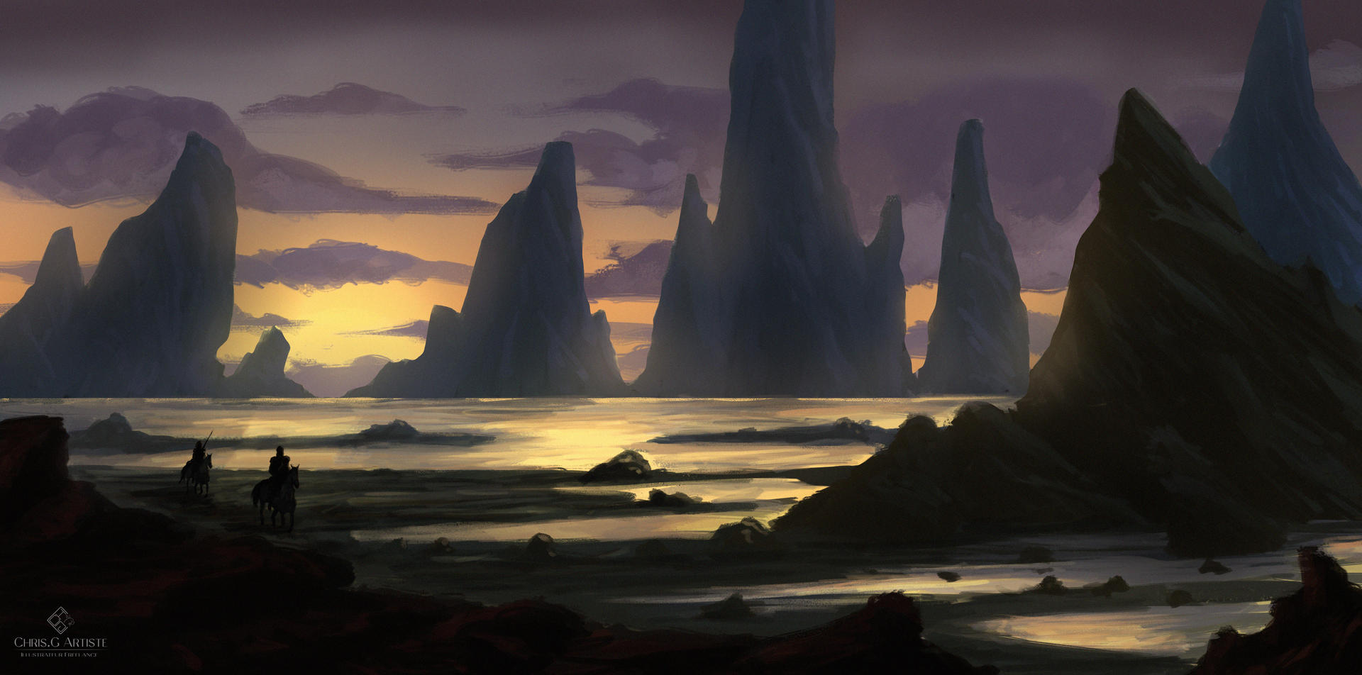 Coastal Landscape - Fantasy (concept art) by ChrisGArtiste on DeviantArt Coastal Landscape - Fantasy (concept art) by ChrisGArtiste on DeviantArt