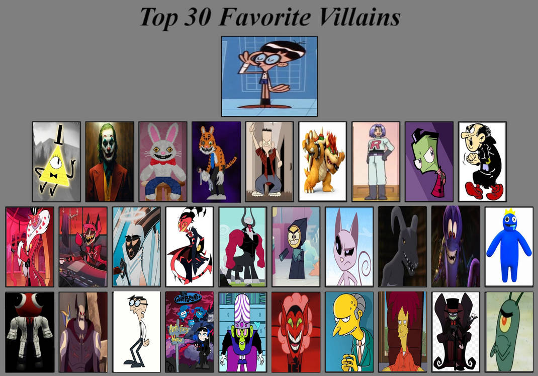 My Top 30 Favorite Villains by MrHoppFan on DeviantArt My Top 30 Favorite Villains by MrHoppFan on DeviantArt