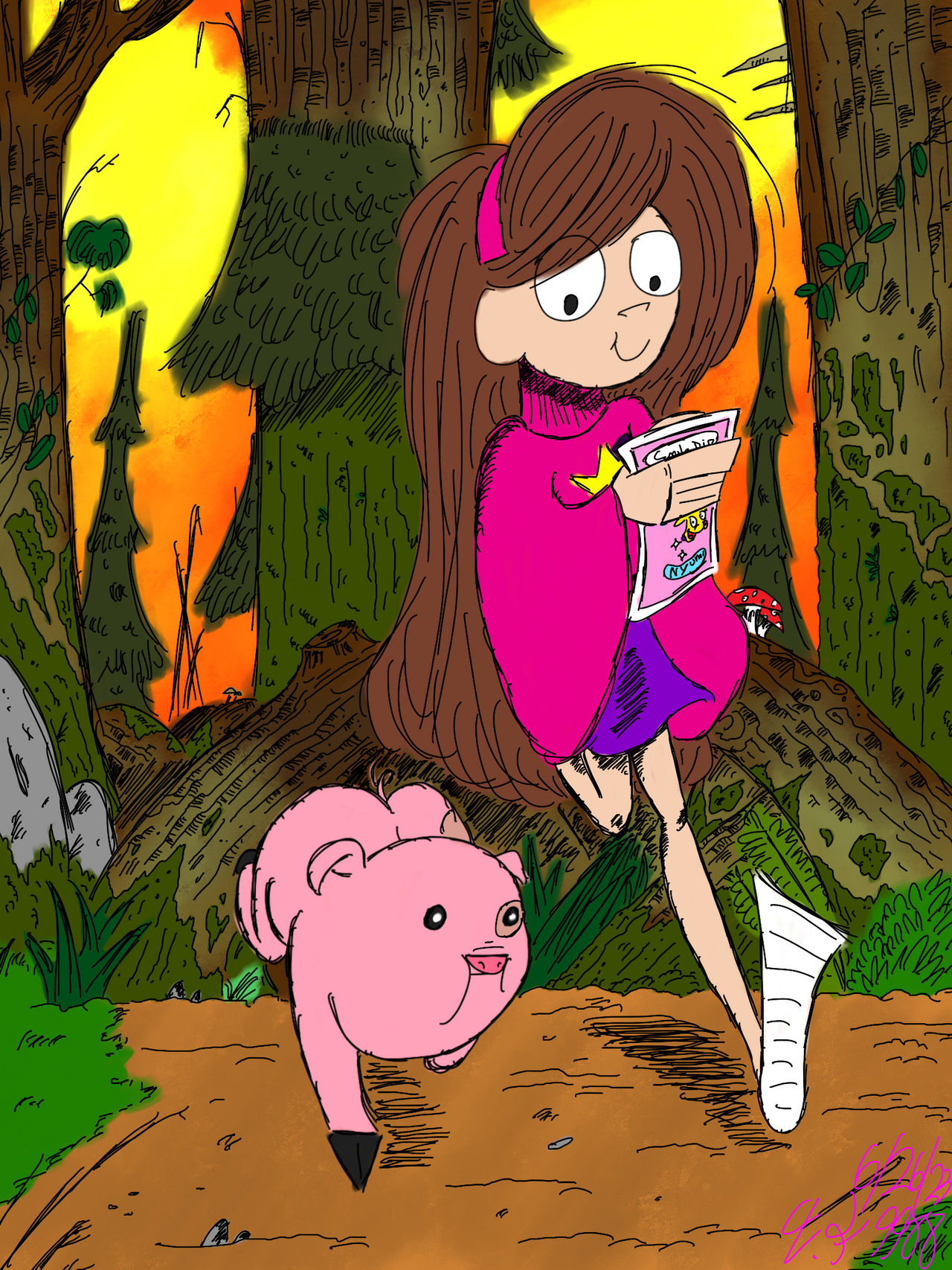 Mabel Pines And Waddles Gravity Falls By Quickfire9988 On Deviantart