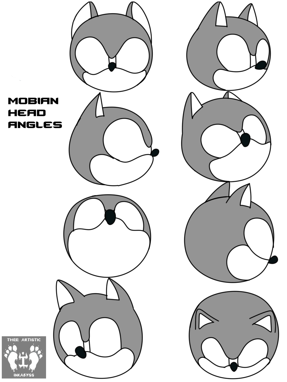 Mobian Head Angles practice by TheeArtisticInkabyss on DeviantArt Mobian Head Angles practice by TheeArtisticInkabyss on DeviantArt