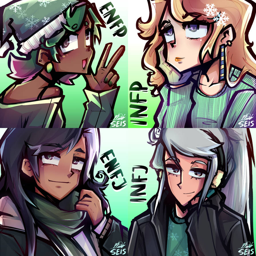 december - MBTI - Diplomats by Seis-art on DeviantArt december - MBTI - Diplomats by Seis-art on DeviantArt
