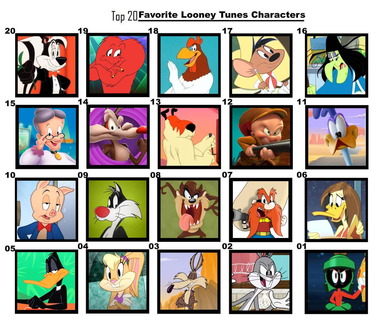 Top 20 Favorite Looney Tunes Characters By Flameknight219 On Deviantart