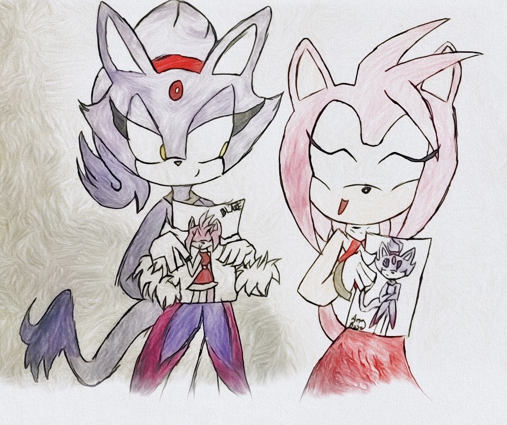 Amy Rose X Blaze By Fionathefoxart On Deviantart