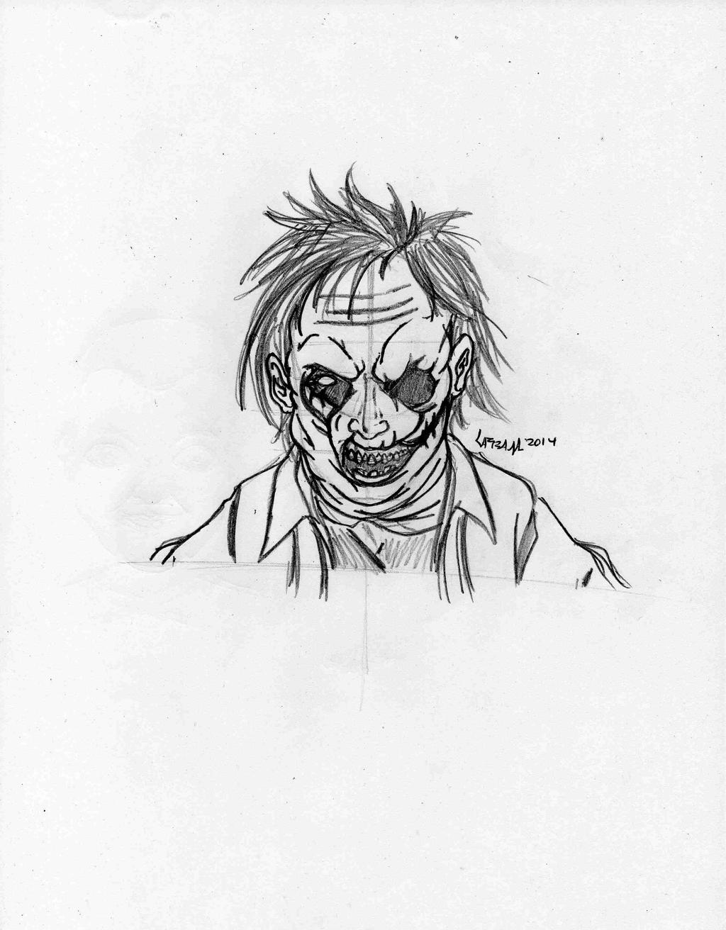 Leatherface Face Sketch By Tefenthescorpion On Deviantart