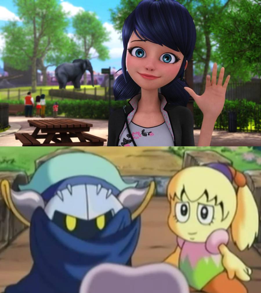 Marinette Meets Meta Knight And Tiff By Disneykirbyfan2009 On Deviantart
