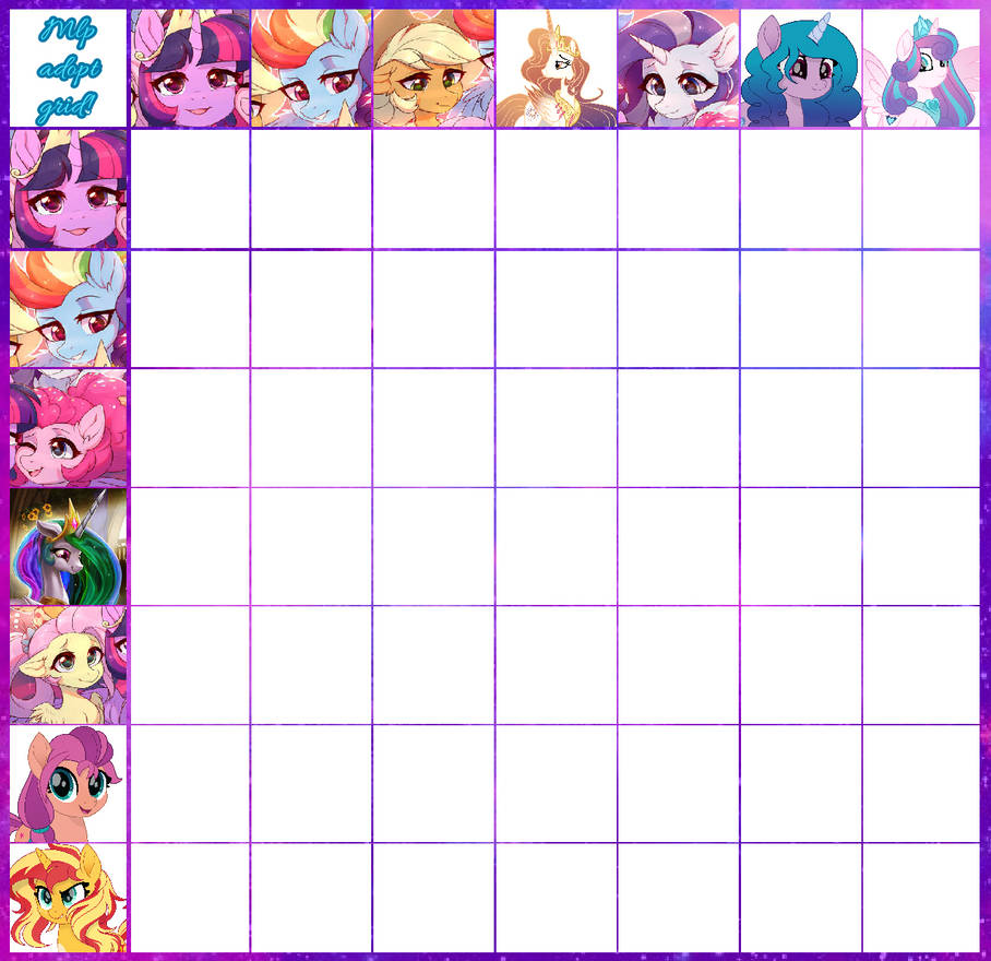 Mlp Adopt Grid Open By Galaxydiamontyyt On Deviantart