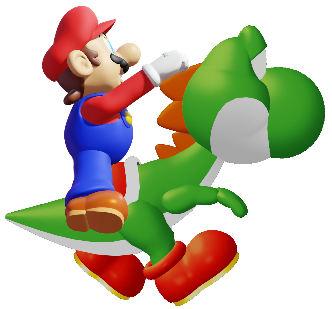 Mario Riding Yoshi By Omartheplumber On Deviantart