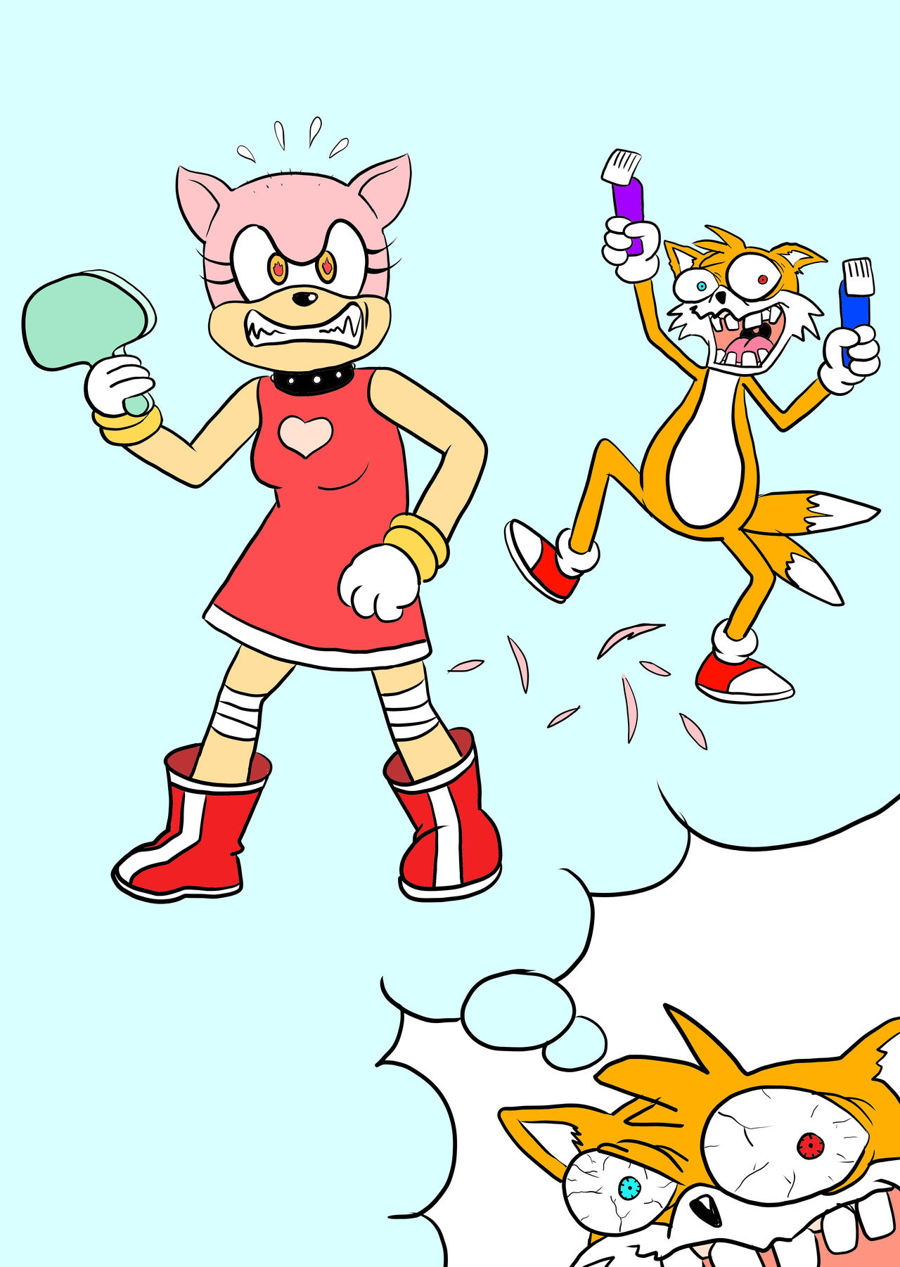 Mashed Tails shaving Mashed Amy by alexxxfirefire on DeviantArt Mashed Tails shaving Mashed Amy by alexxxfirefire on DeviantArt