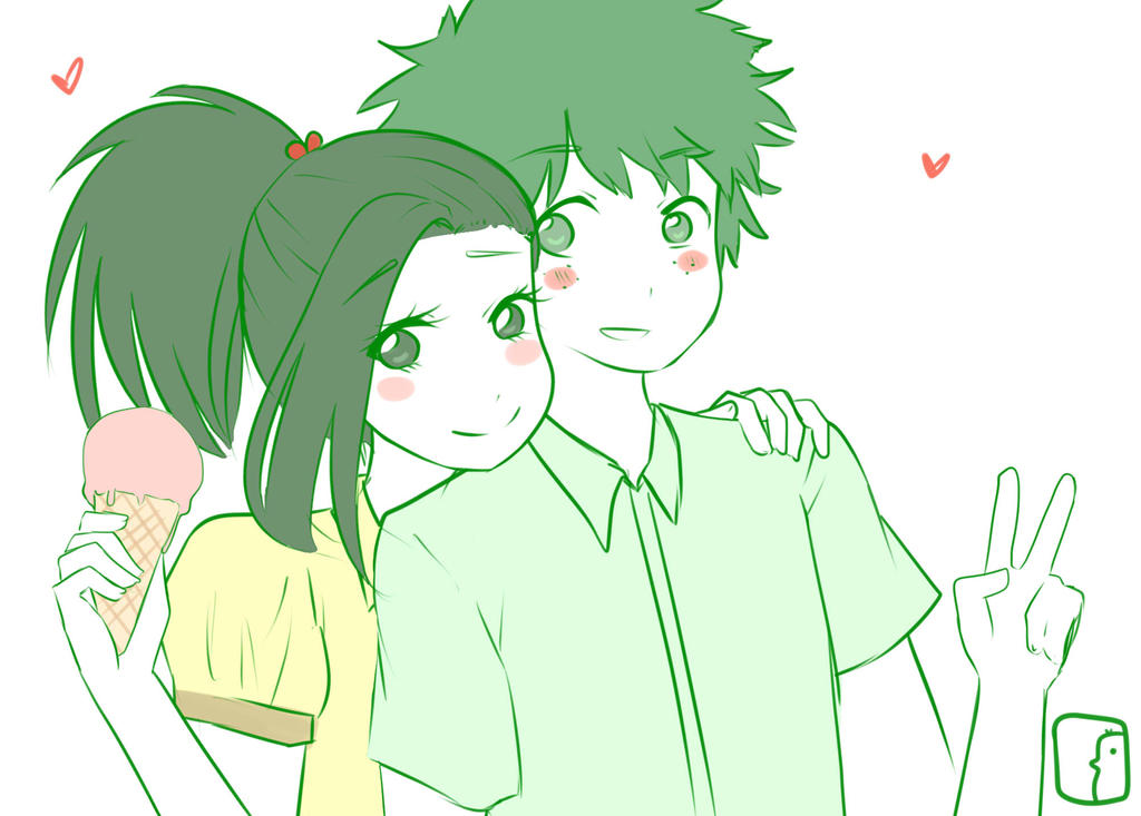 Deku And Momo By Cariaguilar On Deviantart