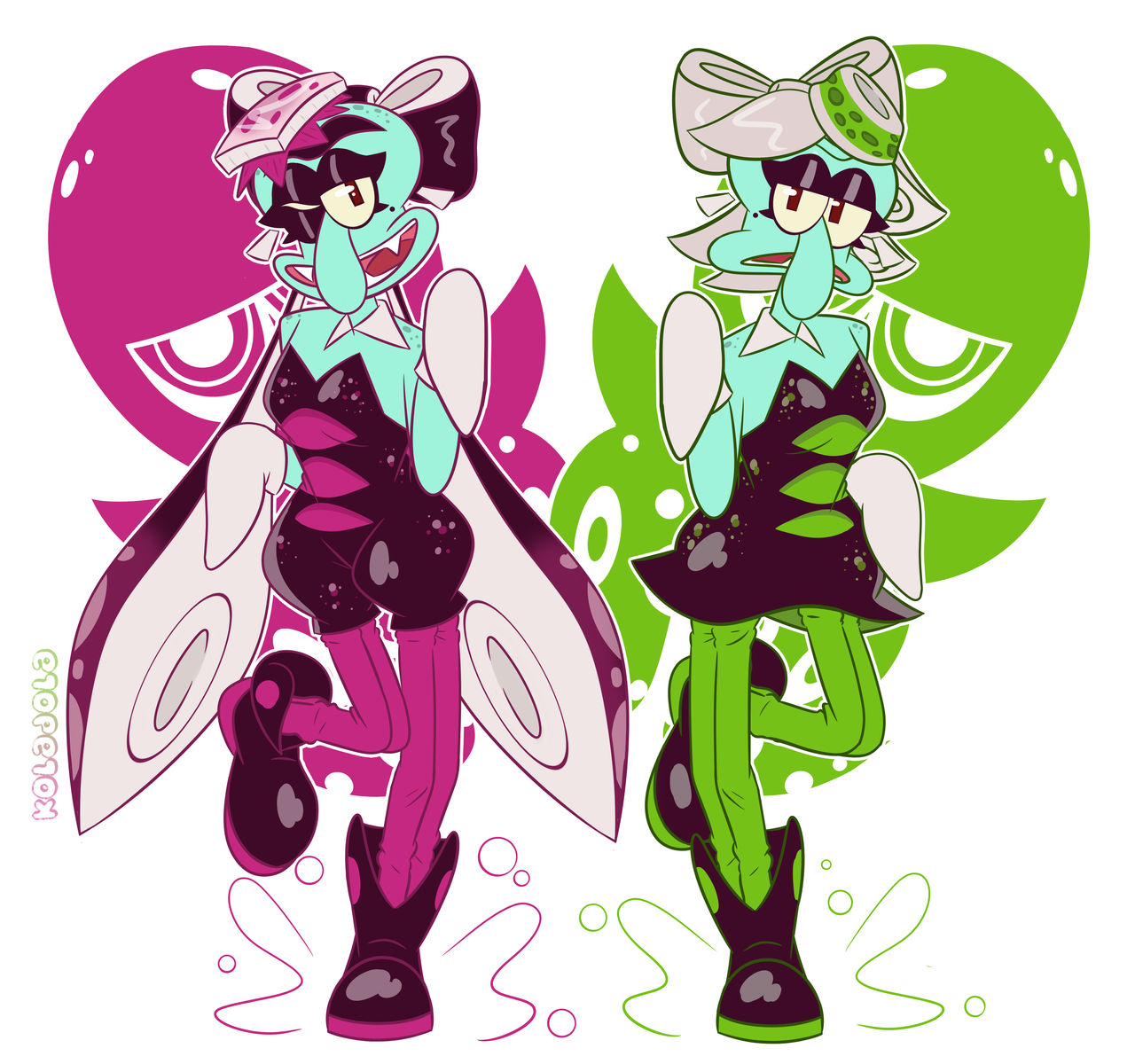 Squidward And Squilliam By Kola By Sodakola On Deviantart