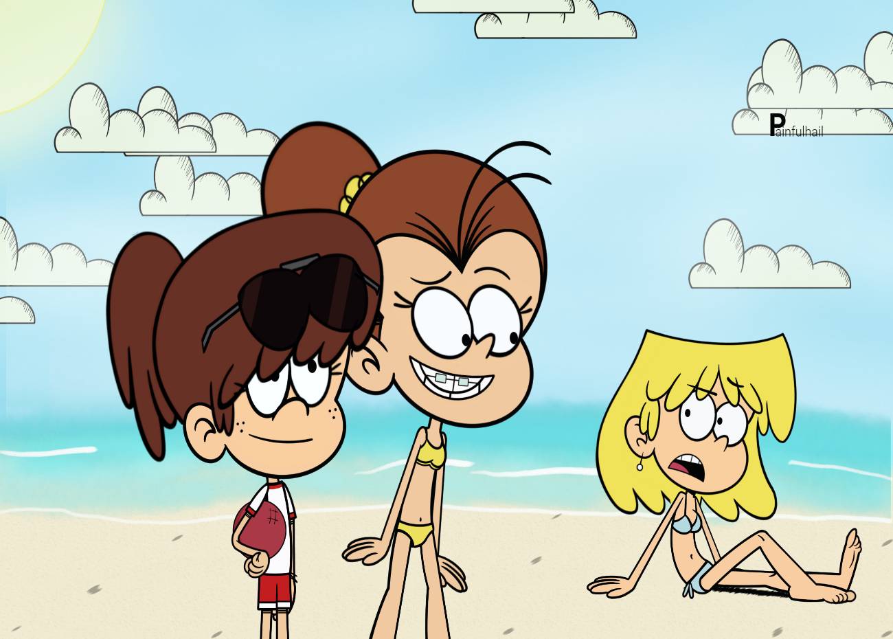 Lori Loud Bond Girl Bikini Closed Eyes Loud House Lor