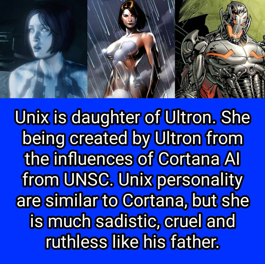 ZV Facts: Unix, Daughter of Ultron by bonnieta123 on DeviantArt ZV Facts: Unix, Daughter of Ultron by bonnieta123 on DeviantArt