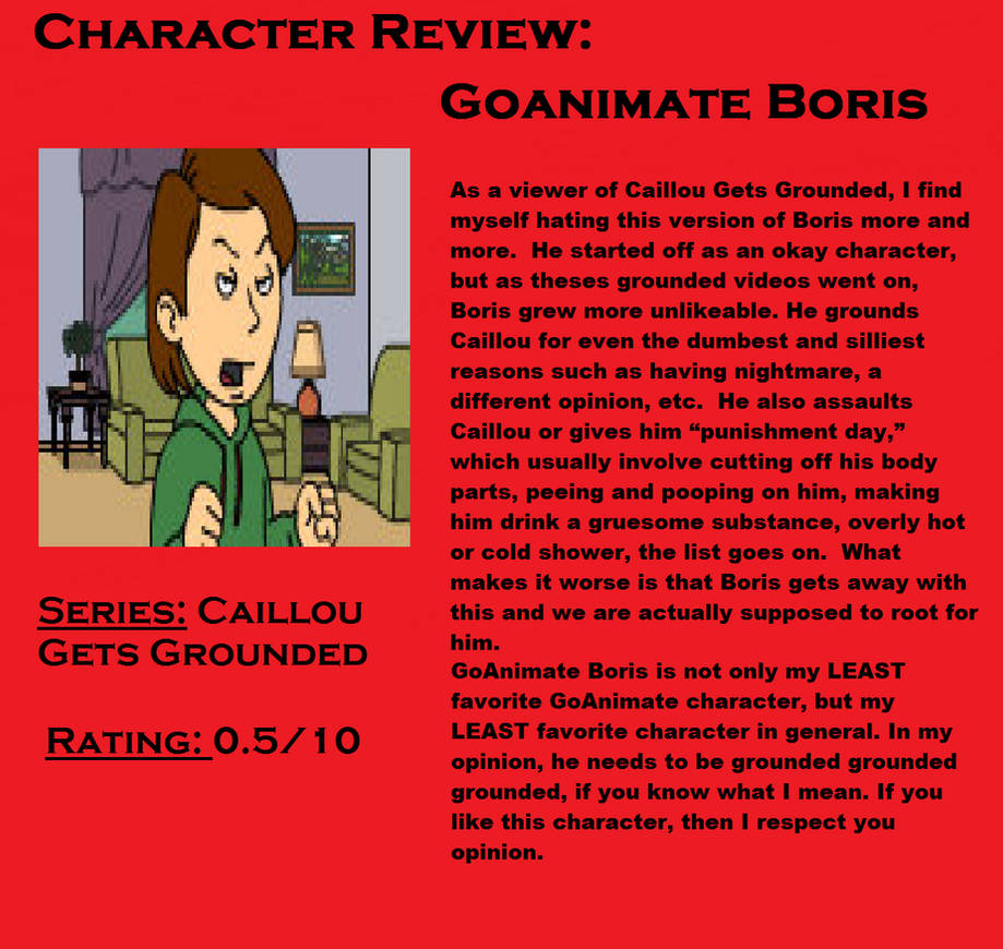 Character Review Goanimate Boris By Murvine Taylor On Deviantart