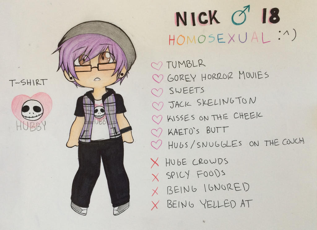 Nick reference sheet by Sakuui on DeviantArt Nick reference sheet by Sakuui on DeviantArt