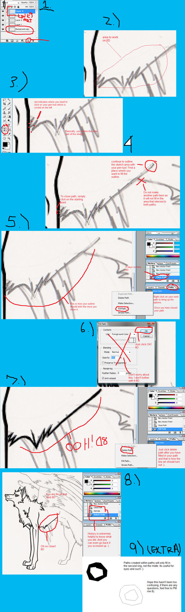 Easy Lineart Tutorial by xsarcasticwolfx on DeviantArt Easy Lineart Tutorial by xsarcasticwolfx on DeviantArt