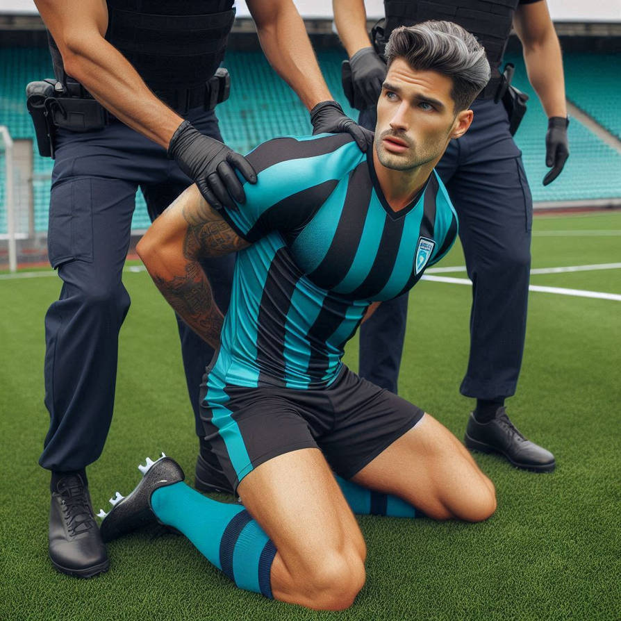 Sexy Soccer Player Forced To His Knees And Cuffed By Tcruise23 On