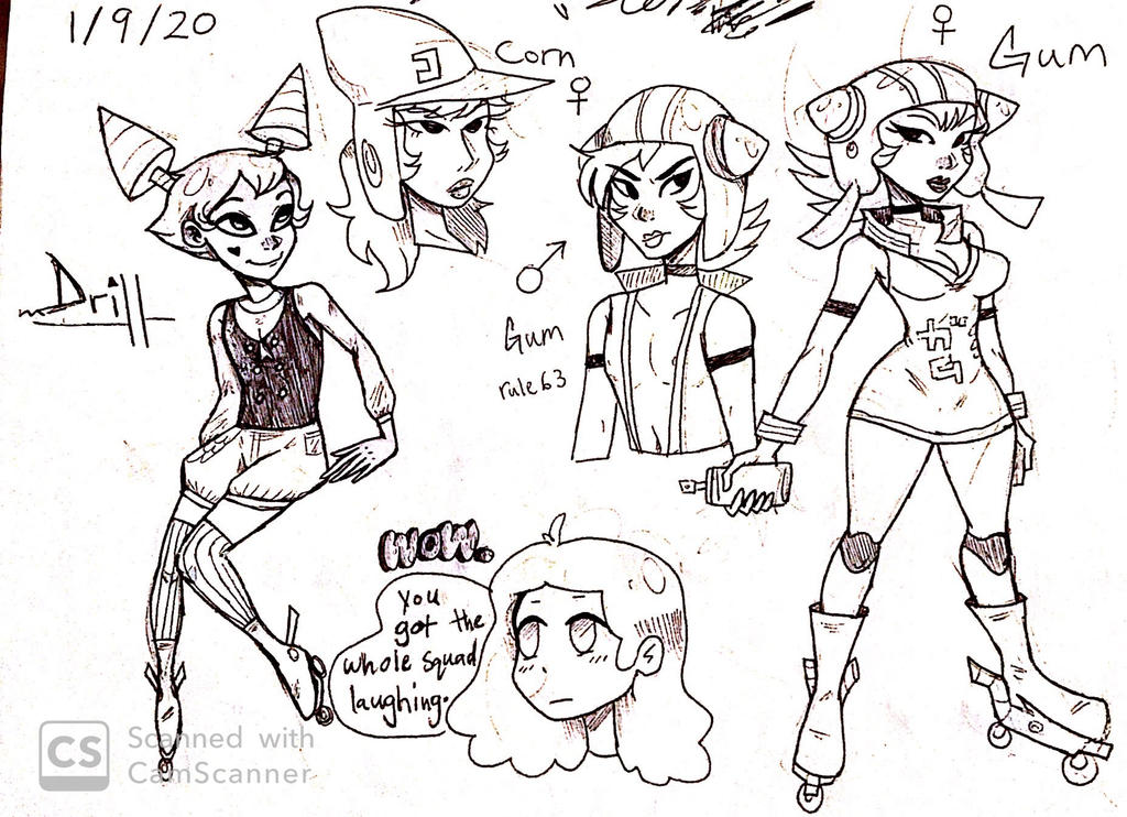 Jsrf Squad Sketches By Hueghost On Deviantart