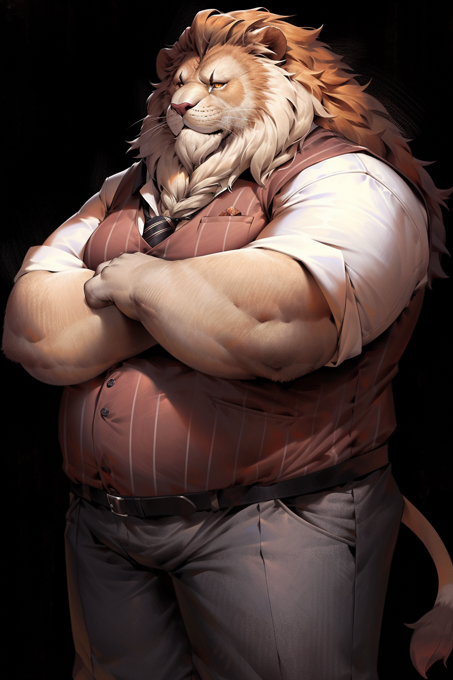 Fancily Dressed Chubby Lion Guy Sold By Chrisd19 On Deviantart