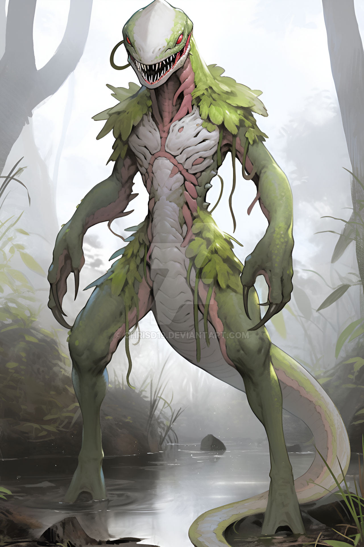 Humanoid Plant Monster Open By Chrisd19 On Deviantart