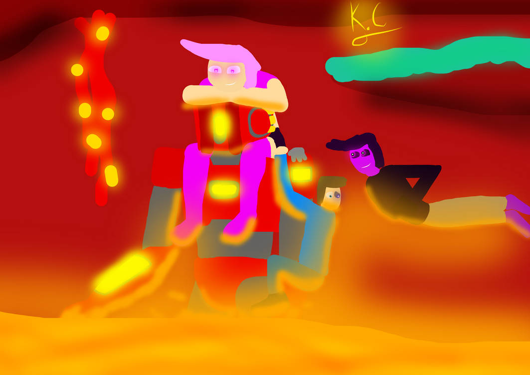 King Helping The Others Through The Nether By Kingcam57 On Deviantart