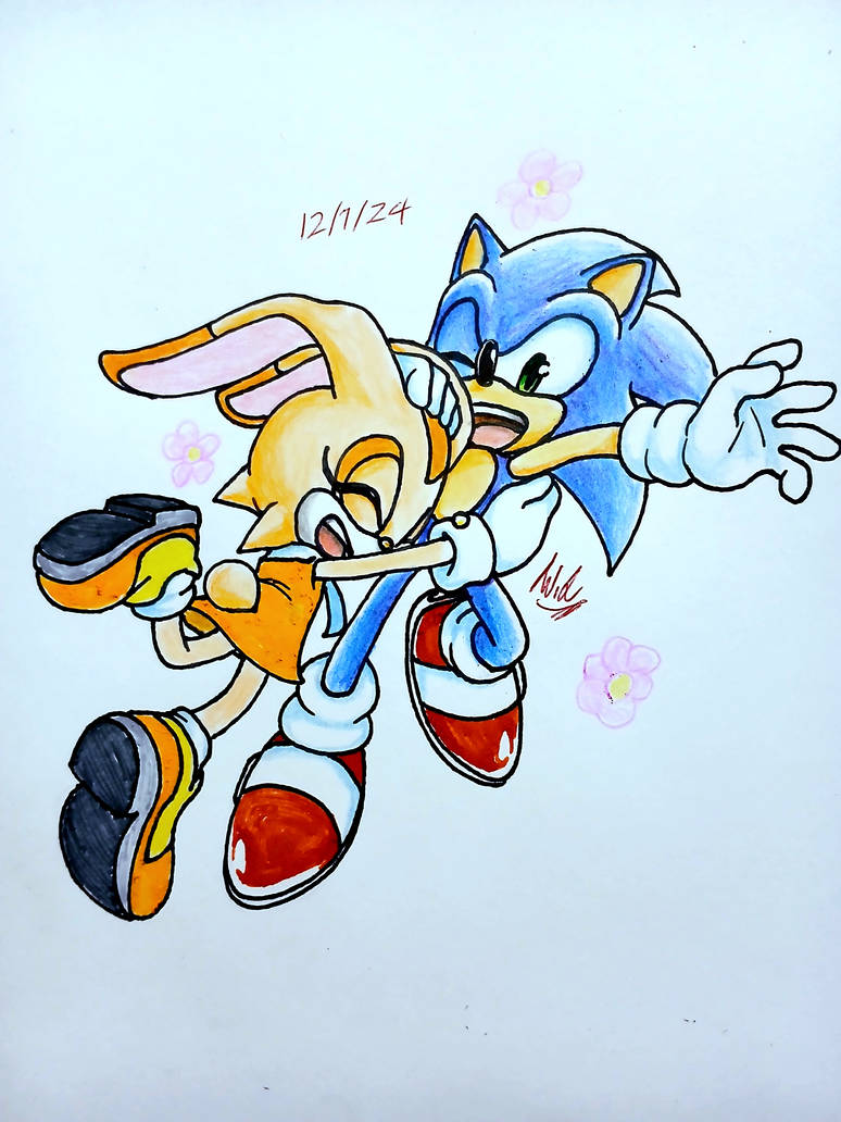 Sonic and Cream hug by Will-the-adventurer on DeviantArt Sonic and Cream hug by Will-the-adventurer on DeviantArt