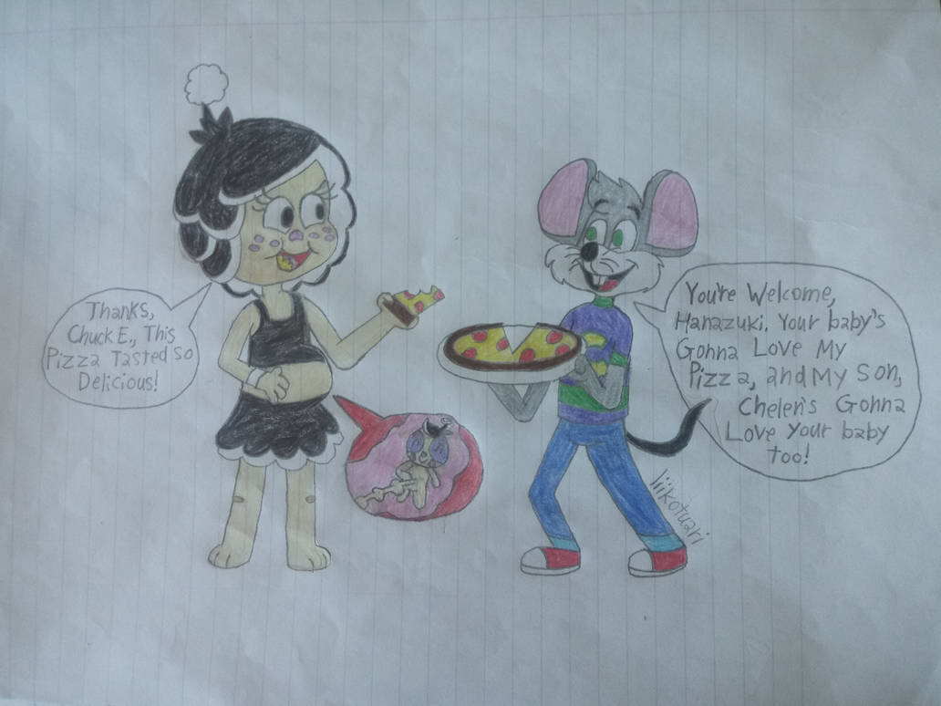 Hanazuki Eats Pizza From Her Friend Chuck E By Liikotuari On Deviantart