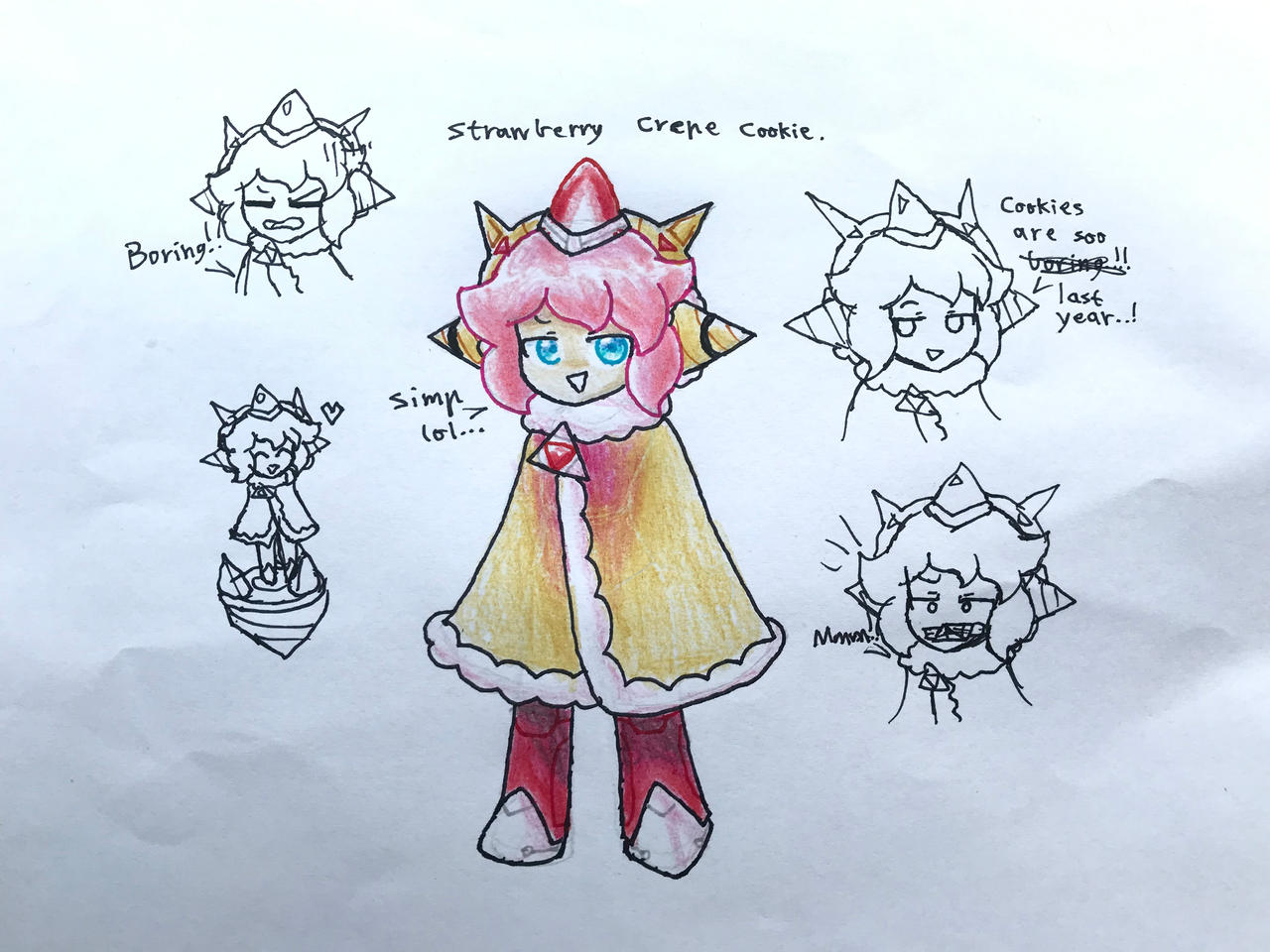 Strawberry Crepe Cookie Fanart By Thingooooooo On Deviantart