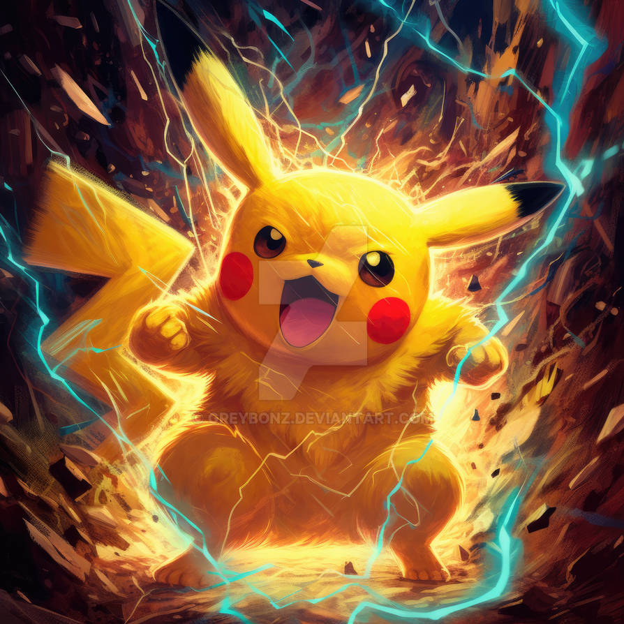 Pikachu Lightning Attackai Image By Greybonz On Deviantart