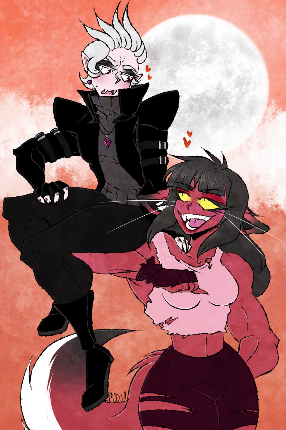 Vampire X Werewolf By N Nani On Deviantart