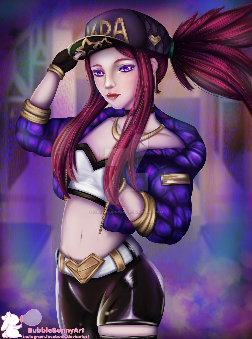 Kda Akali By Bubblebunnyart On Deviantart