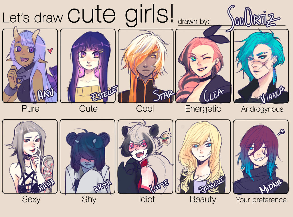 Lets Draw Cute Girls |Meme by SouOrtiz on DeviantArt Lets Draw Cute Girls |Meme by SouOrtiz on DeviantArt