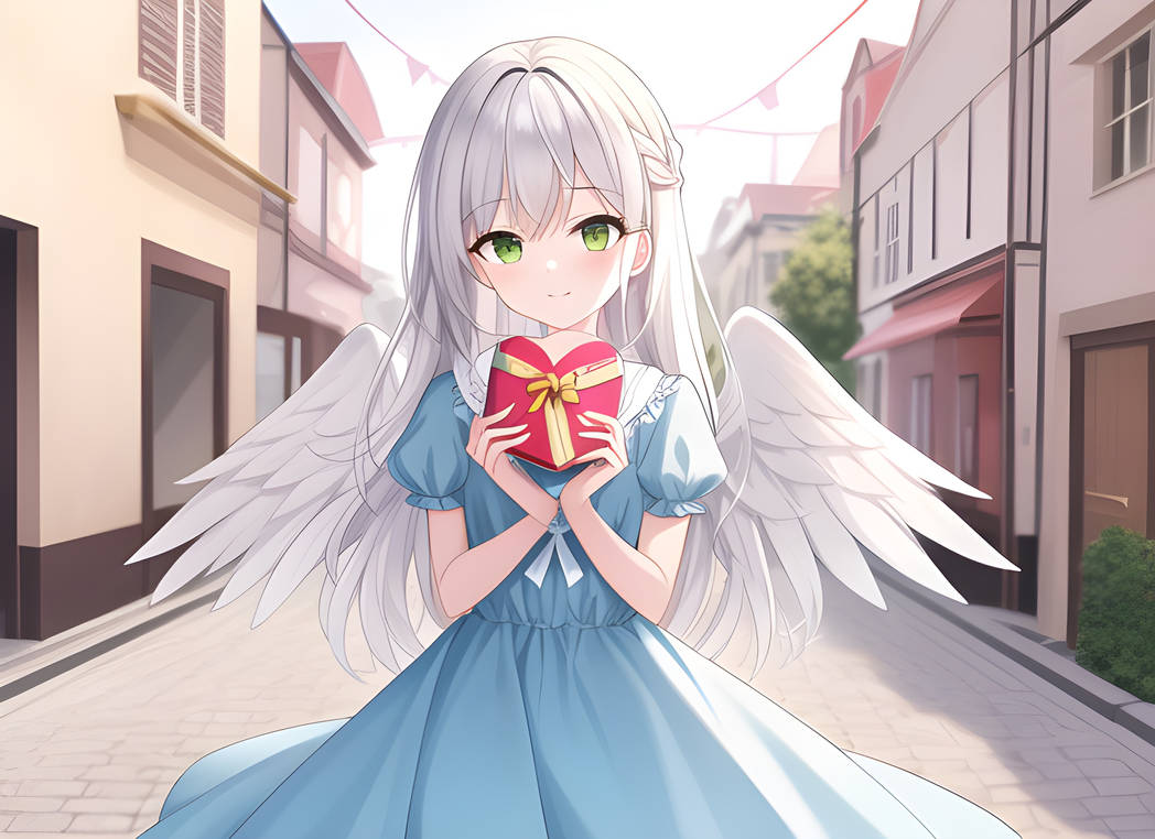 Angel Gives You Chocolate For Valentines Day By Imzigs On Deviantart