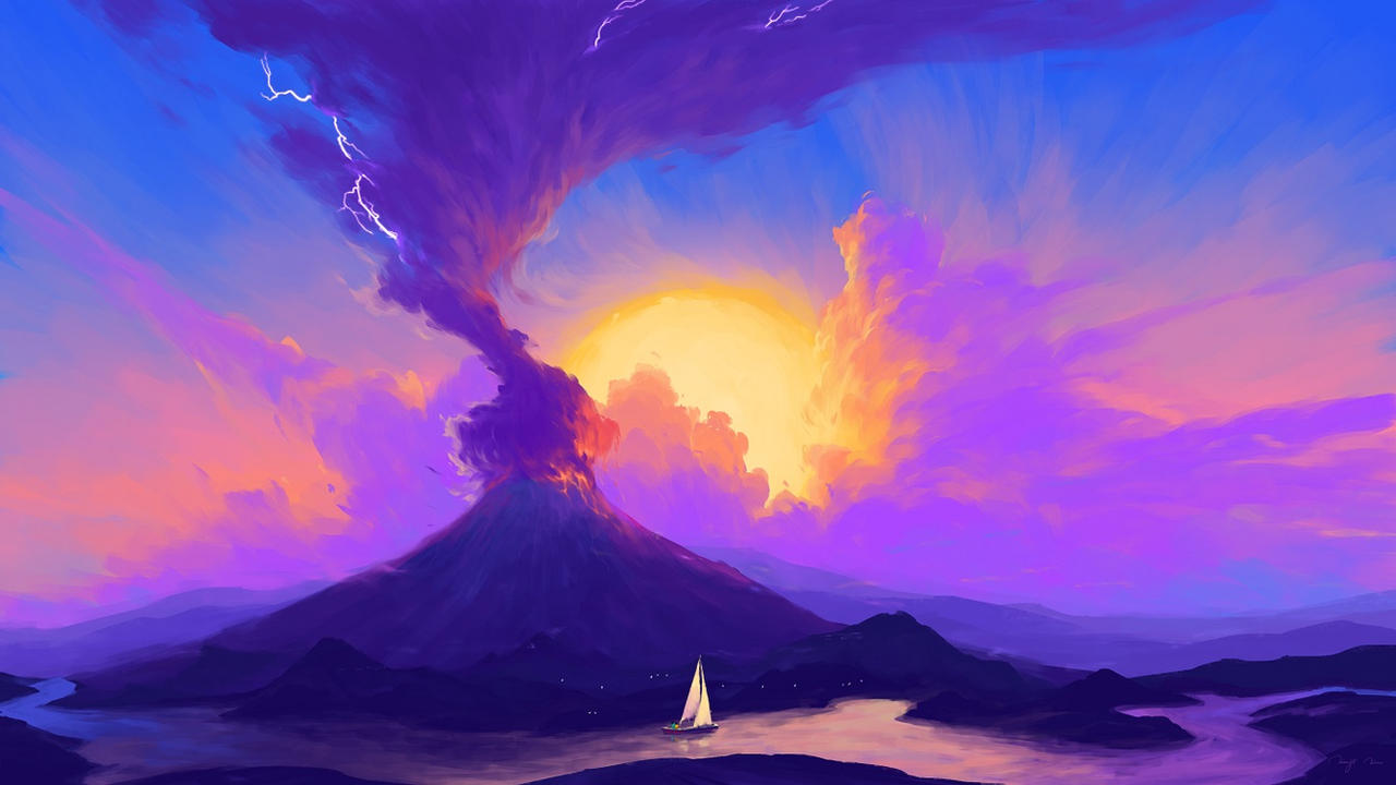 Volcanic View By Bisbiswas On Deviantart