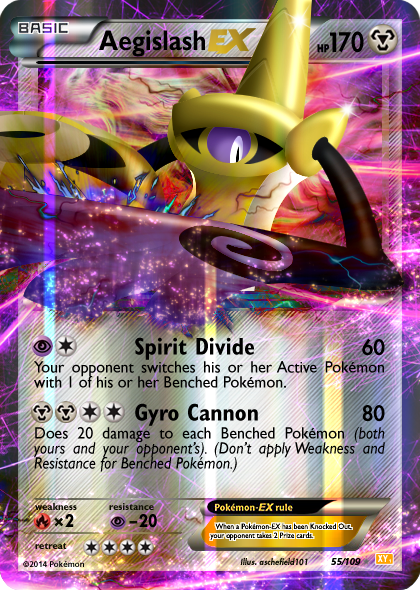 Pokemon Xy Aegislash Ex By Aschefield101 On Deviantart