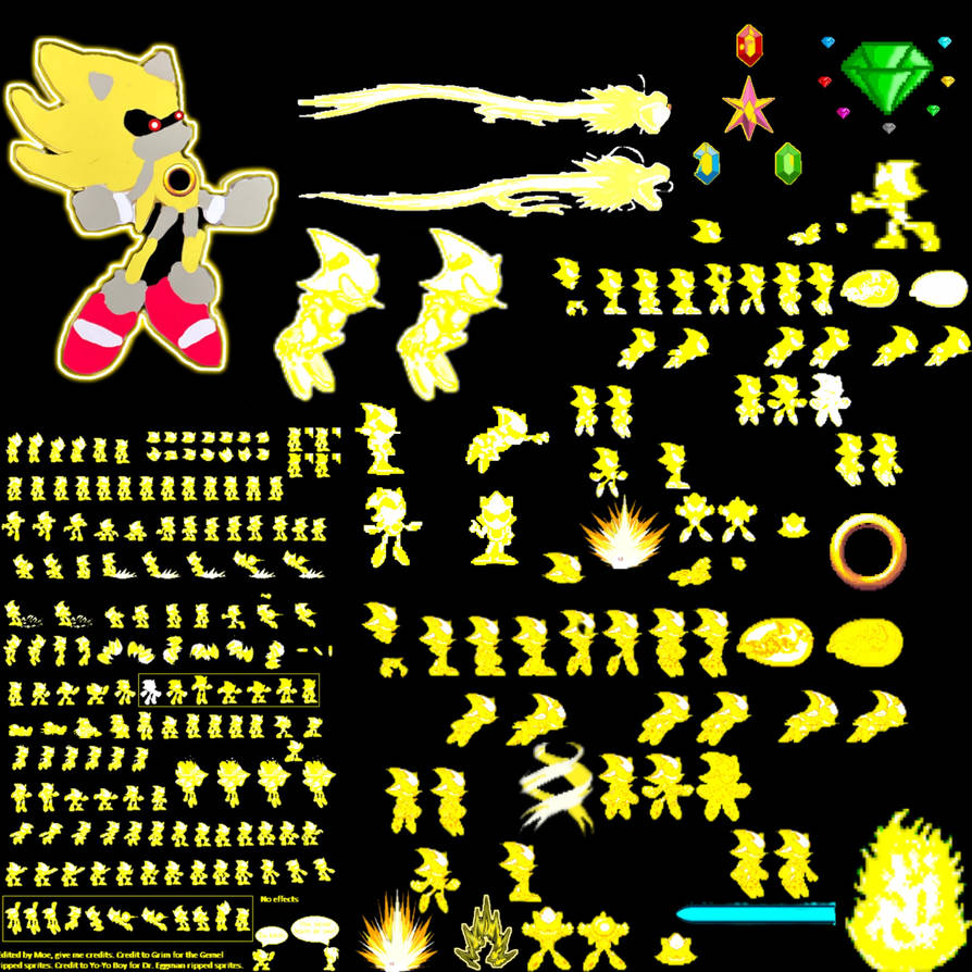 My Fan Made Super Metal Sonic Sprite Sheet By Shadowxcode On Deviantart