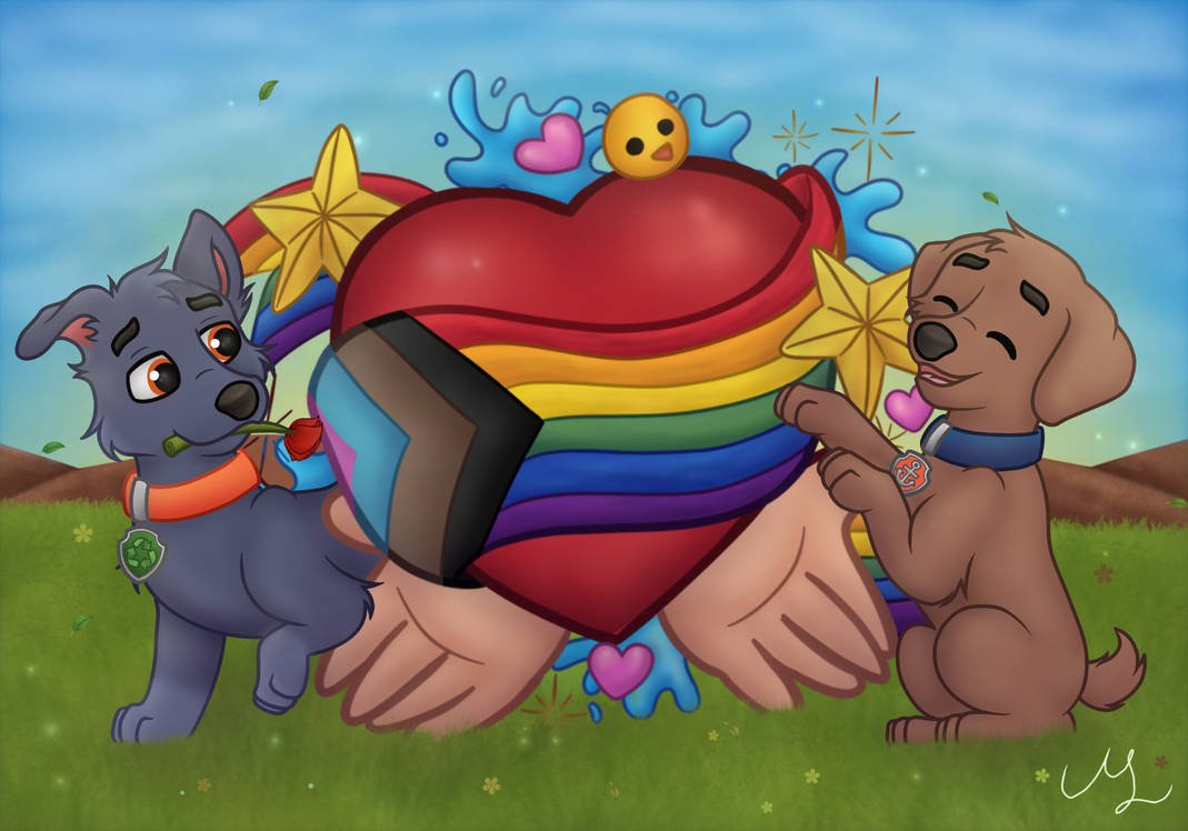 All Out With Pride Paw Patrol Pridemonth2023 By Lightspeedthepup On